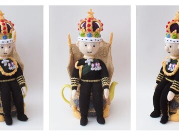 TeaCosyFolk's King Charles III Coronation Tea Cosy Knitting Pattern