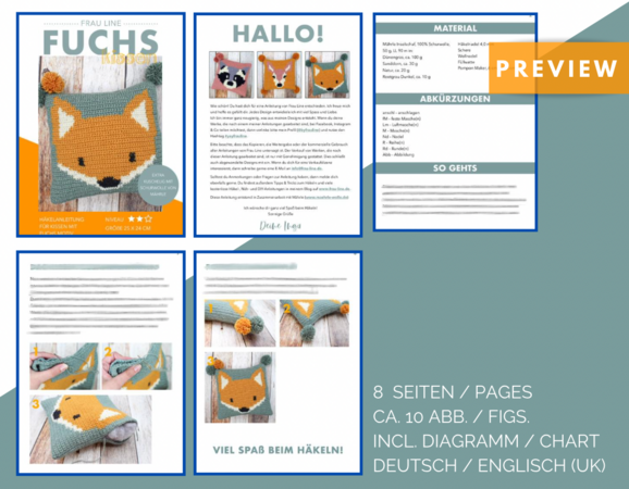 HÄKELANLEITUNG: Kissen Kleiner Fuchs (PDF)