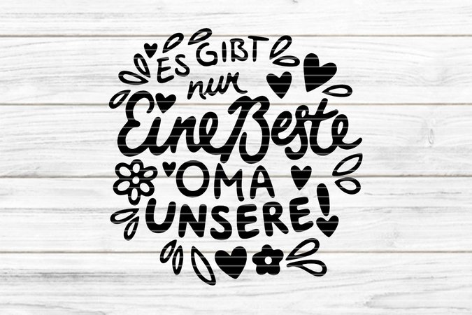 Beste Oma Plotterdatei SVG DXF FCM