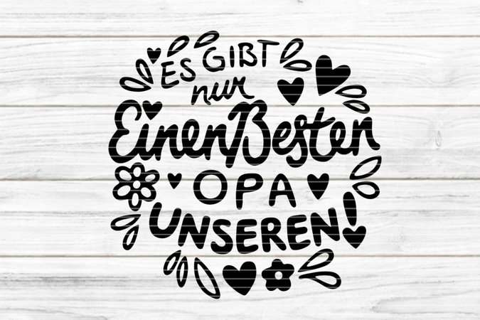 Bester Opa Plotterdatei SVG DXF FCM