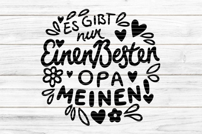 Bester Opa Plotterdatei SVG DXF FCM
