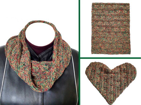 Loop Schal „ Reggae Time „ Mustermix Lochmuster Strickanleitung 500m Bobbel