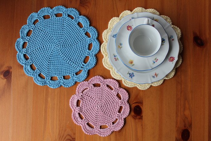 "Wundermuschel" Platzdeckchen / Untersetzer häkeln PDF-Anleitung