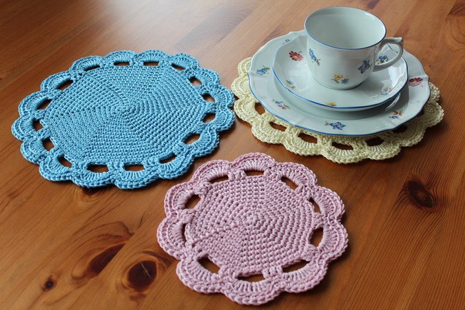 "Wundermuschel" Platzdeckchen / Untersetzer häkeln PDF-Anleitung
