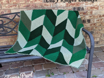 Cozy Ridges - Tunisian Crochet Blanket pattern