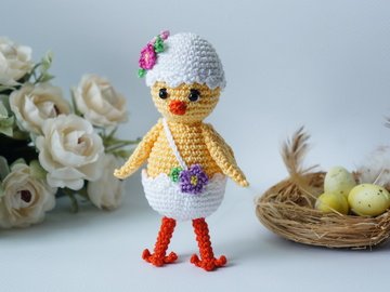 Crochet pattern Easter Chick. Chicken crochet.
