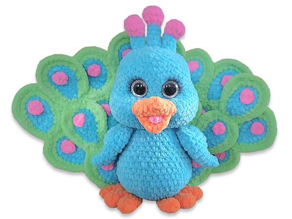 Pfau häkeln // schön bunt und fröhlich