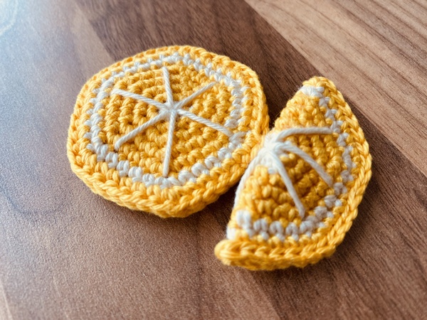 Orange häkeln, halbe Orange & Scheiben für Kaufladen, Spielküche oder Deko