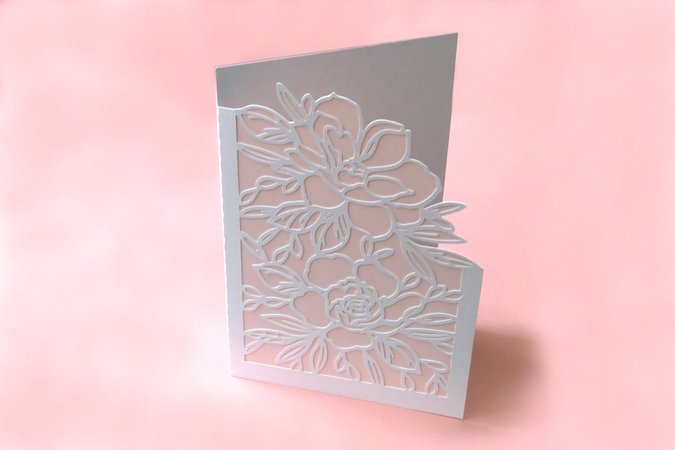 Karte Blumen B6 Plotterdatei SVG DXF FCM