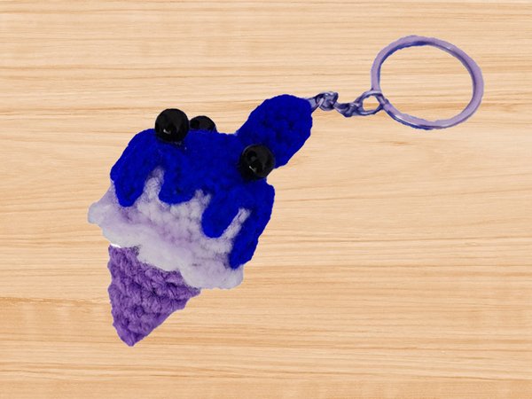 Amigurumi ice cream keychain PDF pattern