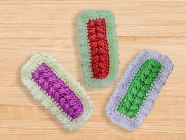 A Crochet hair clip PDF pattern