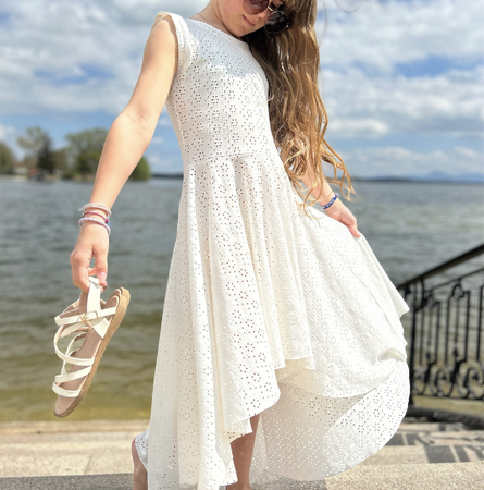 lovely princess 122-164 Schnittmuster Sommerkleid Tunika Vokuhila Drehrock