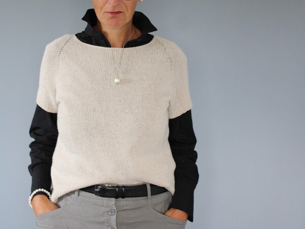 RVO stricken PDF Anleitung "Jasmin Tee" Raglan Pullover Shirt in 7 Größen