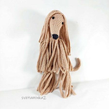 Dog Afghan Hound Crochet Pattern Sighthound Amigurumi Pattern