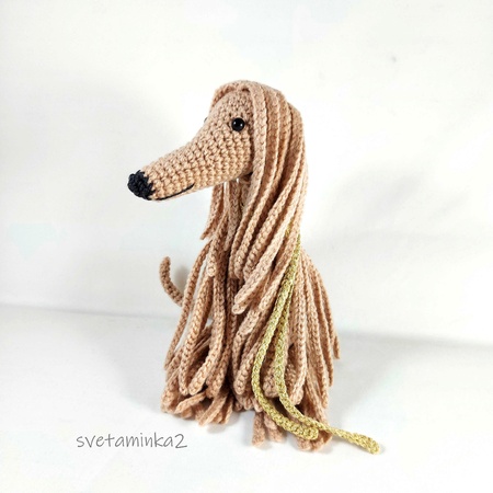 Dog Afghan Hound Crochet Pattern Sighthound Amigurumi Pattern
