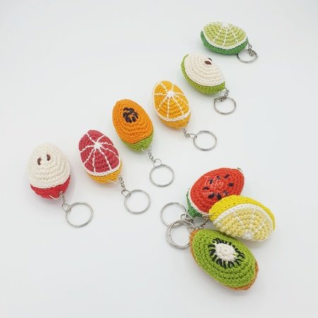 Fruit Keychain Easy Crochet PATTERN PDF