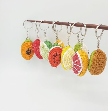 Fruit Keychain Easy Crochet PATTERN PDF