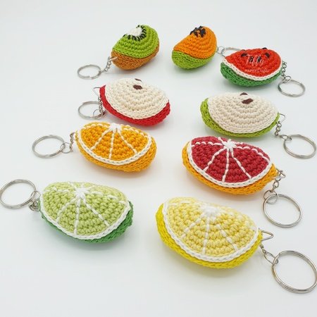 Fruit Keychain Easy Crochet PATTERN PDF