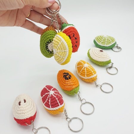 Fruit Keychain Easy Crochet PATTERN PDF