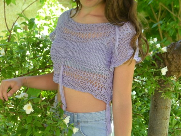 Strickanleitung * Top * kurz , bauchfrei * transparent * Gr. S-M-L