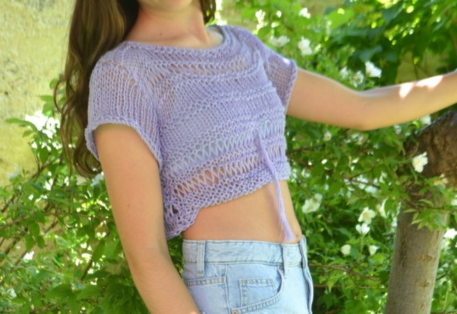 Strickanleitung * Top * kurz , bauchfrei * transparent * Gr. S-M-L