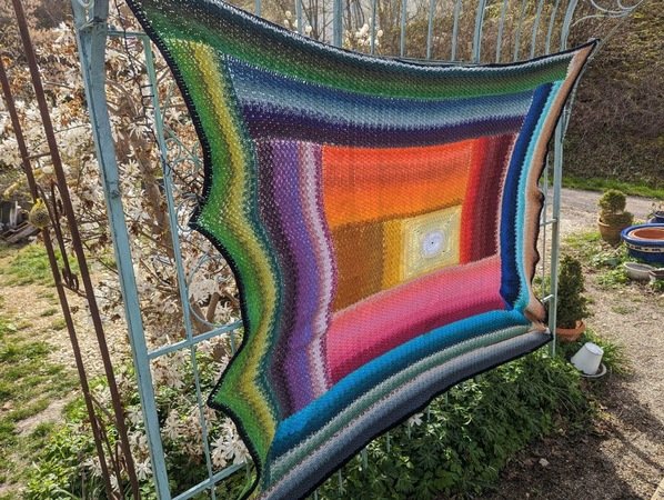 Decke Kobito - Spiralförmige Decke, Kissenbezug ohne Absetzen Sofadecke