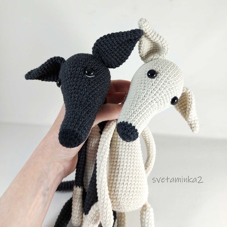 Dog Crochet Pattern Amigurumi Greyhound / Whippet in Clothes out of Socks