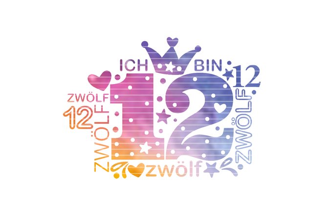 Zahl Zwölf Plotterdatei SVG DXF FCM