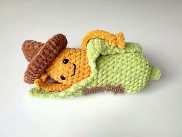 Crochet Corn with Mini Sombrero - Plush Toy - Beginner Crochet Pattern
