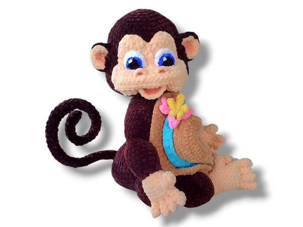 Crochet pattern Monty the happy monkey