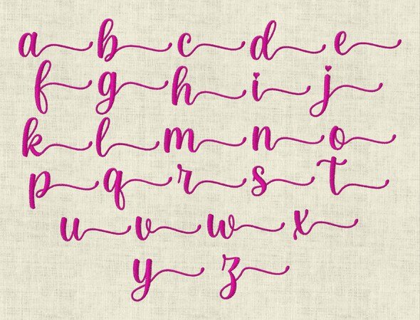 Stickdatei Schrift mit Herzen " In Love 3 ca. 25mm Set 641