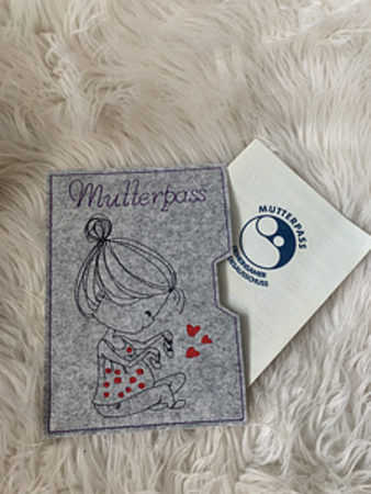 Stickdatei Mutterpass, Doodle Mama, ITH, Set 845