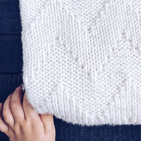 Chevron Baby Blanket Knitting Pattern by Woolture