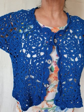 Short Sleeve LACE Cardigan - Crochet Pattern