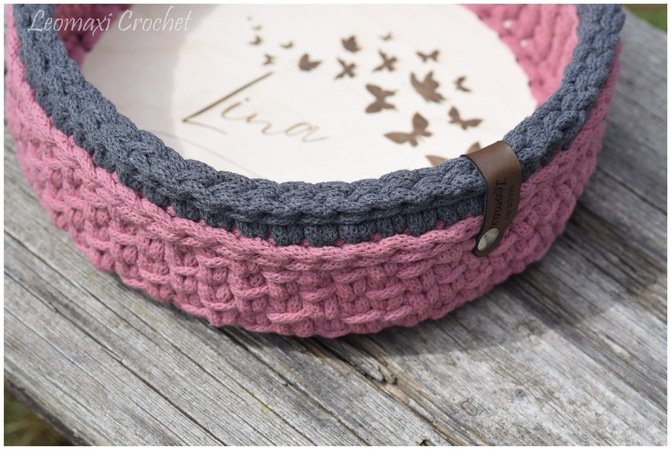 + ALVA + Häkelkörbchen in rund oder oval im tollen Mustermix