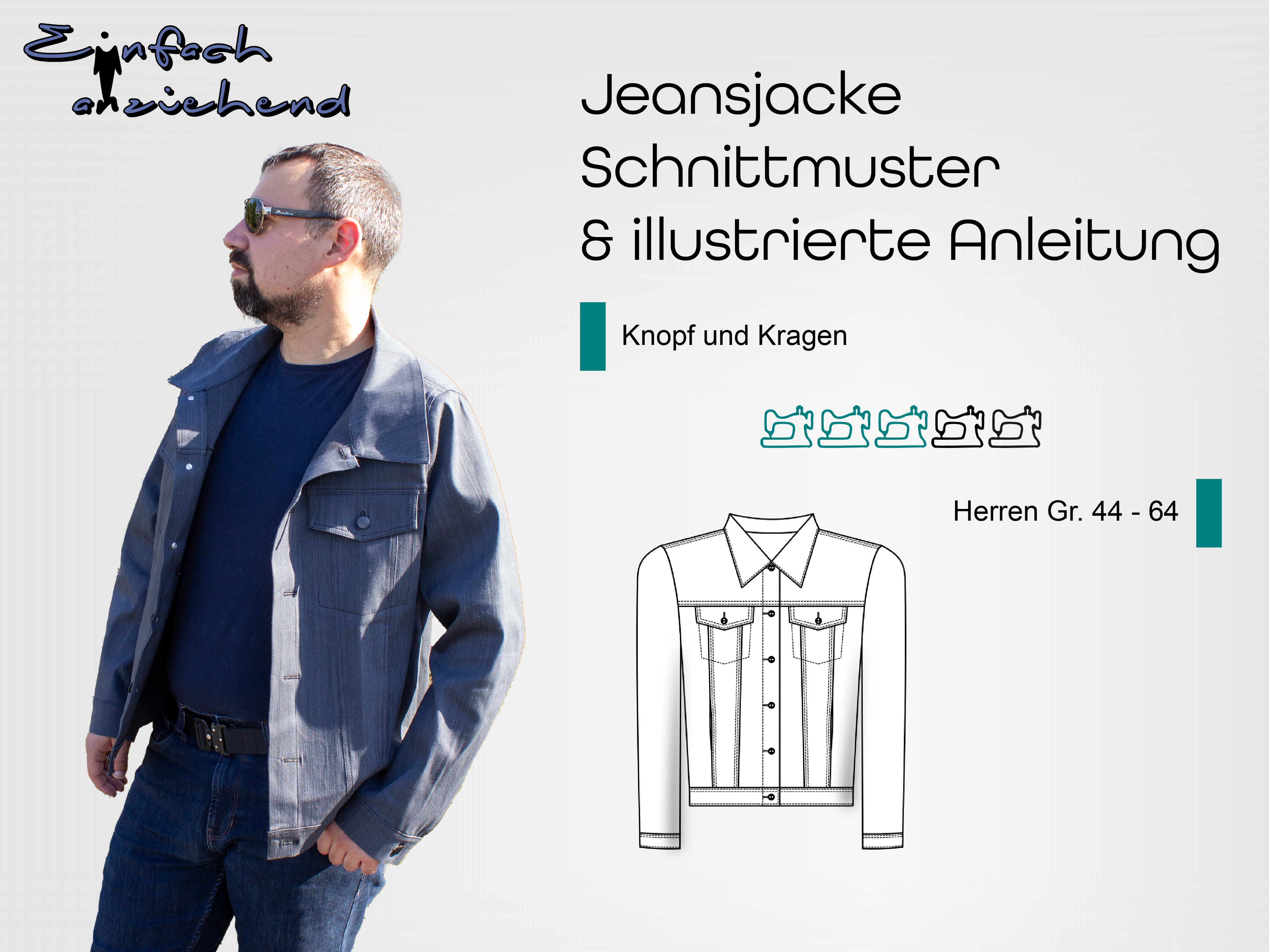 Inspiration | Foto - Schnittmuster Jacke Knopf und Kragen Gr. 44 - 64 ...