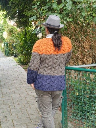 Zopfpulli Trenzas- Strickanleitung für einen Unisex Pullover