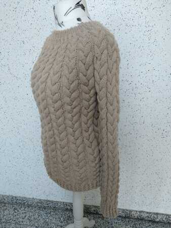 Zopfpulli Trenzas- Strickanleitung für einen Unisex Pullover