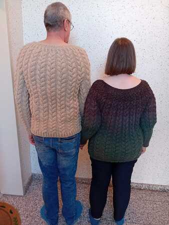 Zopfpulli Trenzas- Strickanleitung für einen Unisex Pullover