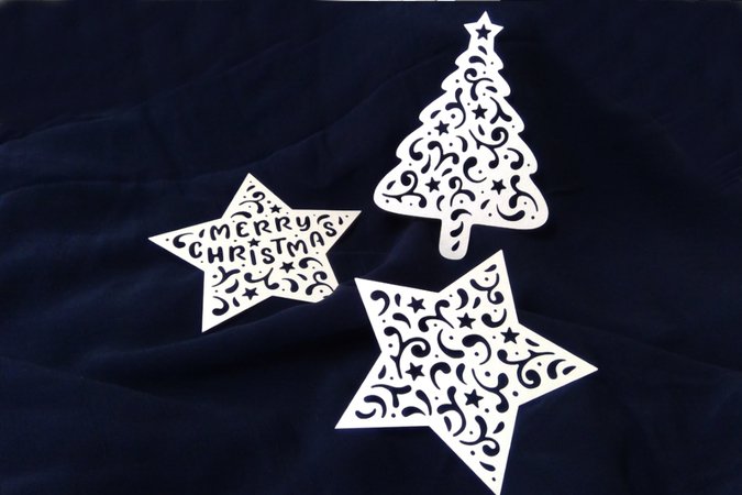 Sterne Tannenbaum Plotterdatei SVG DXF FCM