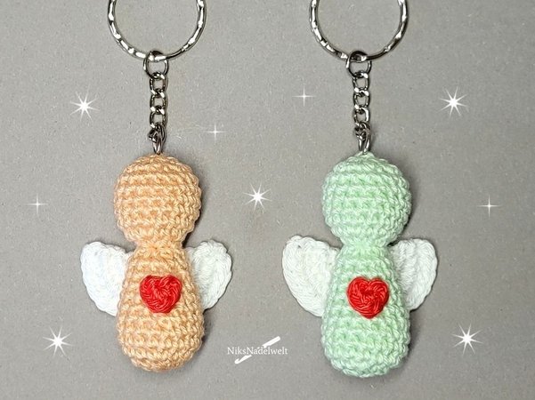 Häkelanleitung - Schlüsselanhänger Mini Schutzengel