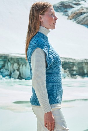 Quer gestrickter Pullunder