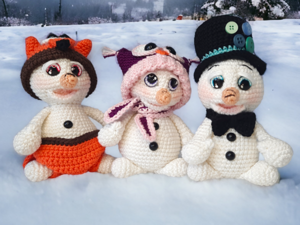 Crochet Pattern "Snowies" Outfit - Mix Snowman