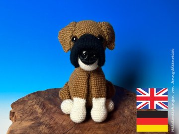 Crochet Pattern Lulli the Weimaraner, crochet a sitting dog, amigurumi ...