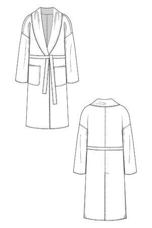 Schnittmuster Mantel nähen OHNE NÄHMASCHINE, Wickelmantel einfacher Mantel
