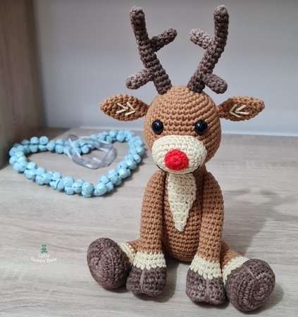 Rudolph the Reindeer Crochet Amigurumi Pattern (English)