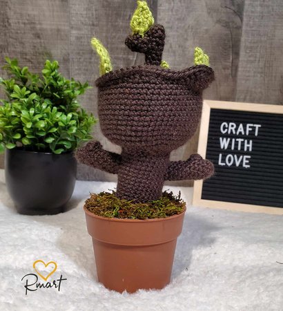 Dancing Baby tree in pot // Amigurumi Crochet PDF Pattern
