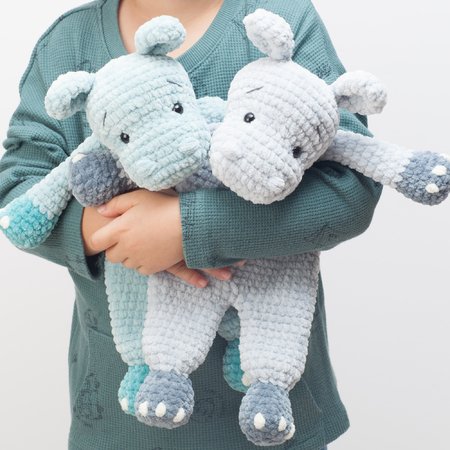 Crochet Hippo snuggler pattern, Hippo lovey, cuddle toy