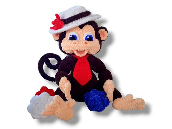 Crochet pattern Monty the musical monkey