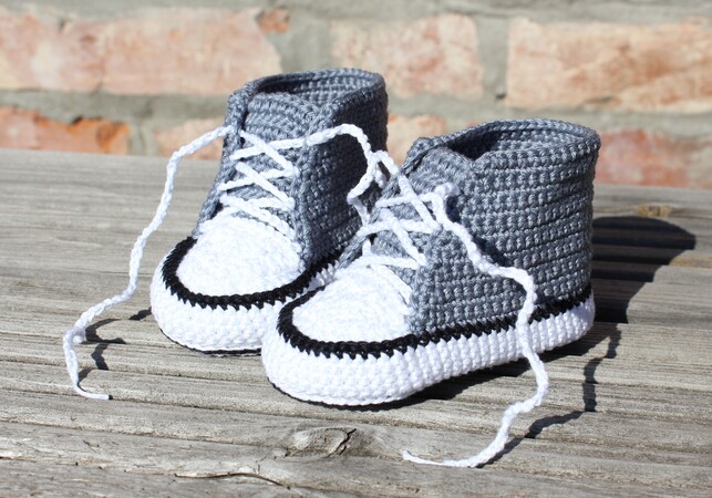 Babyschuhe Häkelanleitung PDF-Download Baby Sneakers Geschenk Geburt